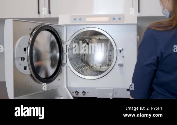 An autoclave in a sterilization room in a clinic. System for ...