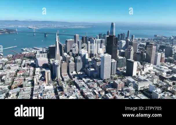 Downtown District At San Francisco In California United States ...
