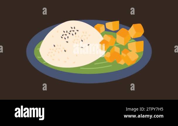 Mango sticky rice traditional Stock Videos & Footage - HD and 4K Video ...