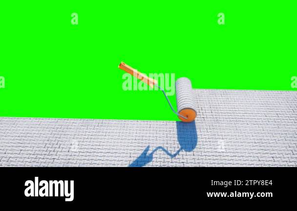 A roll of paving slab. Brush of paving slab. Building concept ...