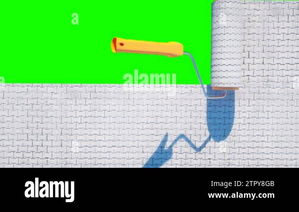 A roll of paving slab. Brush of paving slab. Building concept ...