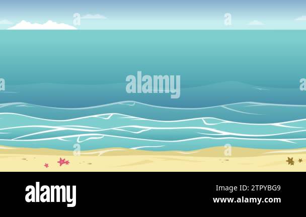 Landscape of tropical beach animation video background Stock Video ...
