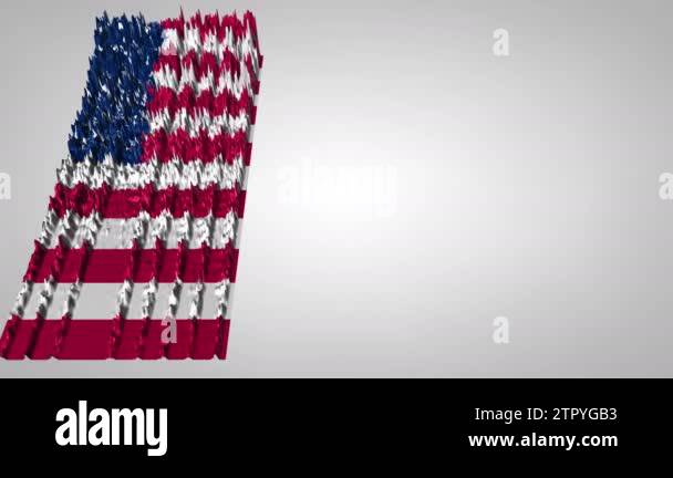 3d sound wave chart textured with the US flag Stock Video Footage - Alamy