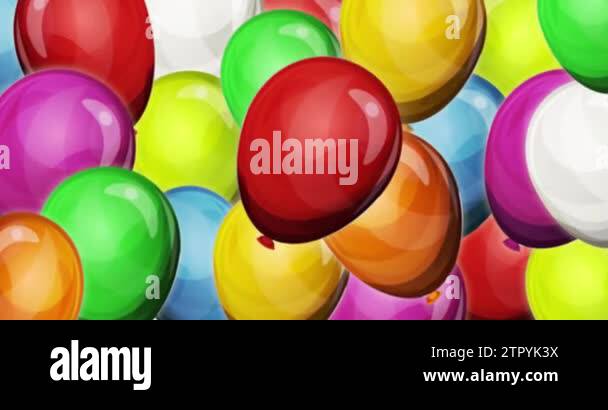 Dynamic Party Balloons Background For Game UI/ Animation of carnival ...