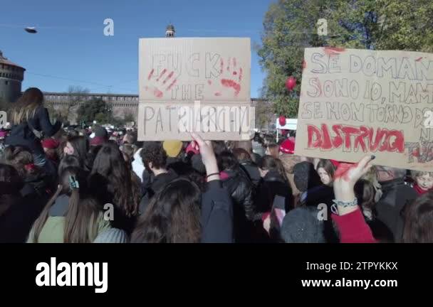 Europe, Italy, Milan 11-25-2023- November 25th world day against ...