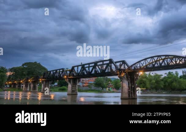 4k time-lapse,Bridge on the River Kwai,The death railway bridge is a ...