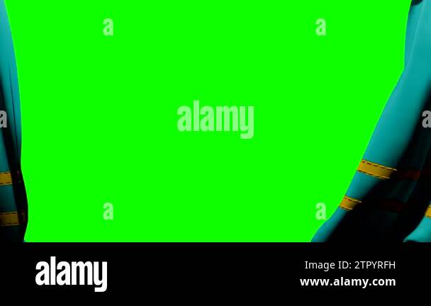 Curtains opening and closing stage theater cinema green screen 4K Stock ...