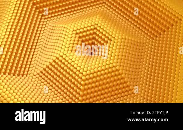 Hexagons Formed A Wave. Abstract background, 2 in 1, loop (301-600 frames), created in 4K, 3d ...