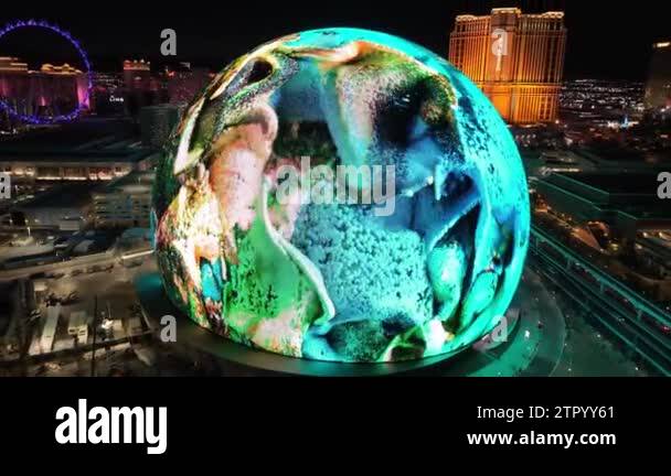 Las Vegas Sphere At Las Vegas In Nevada United States. Famous Night ...