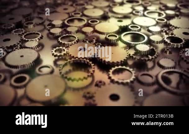 Gear cogs rotating system gearbox watch mechanism 4K Stock Video ...