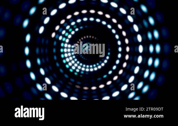 Glowing circular 3D UI element. Illuminated geometric circle and sphere shapes transforming in a ...