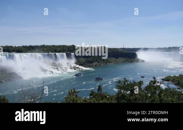 Niagara falls wide view in slow motion Stock Video Footage - Alamy