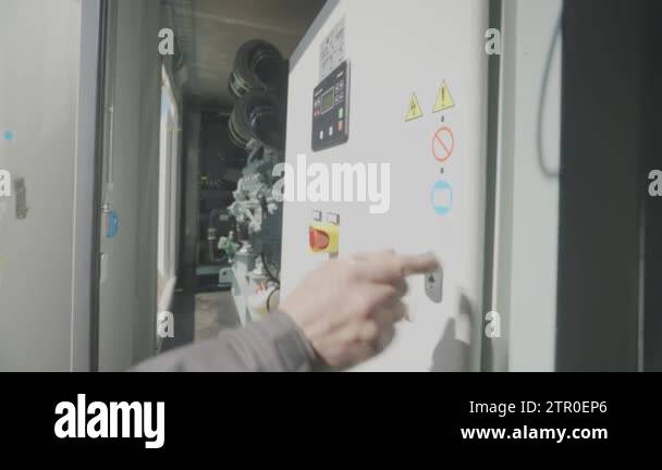 Distribution board of diesel generator. Electrical panel of an ...