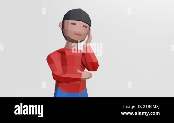 3d render animation of cartoon people thinking and making decision ...