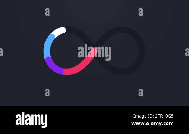 The loading graphic line runs in an endless loop as an infinity symbol ...