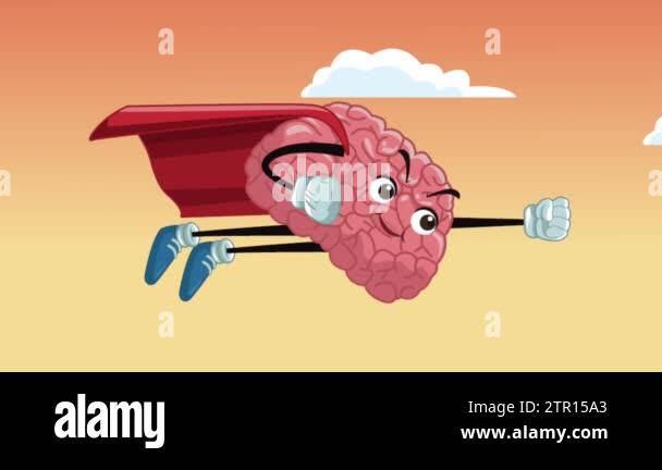 Funny superhero brain cartoon Stock Videos & Footage - HD and 4K Video ...