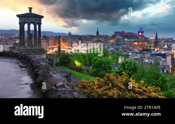 Edinburgh sunset skyline Stock Videos & Footage - HD and 4K Video Clips ...