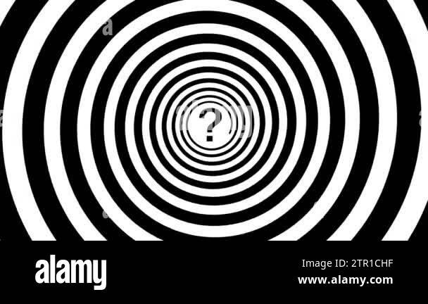 1920x1080 video - Hypnotic turning spiral and a question mark Stock ...