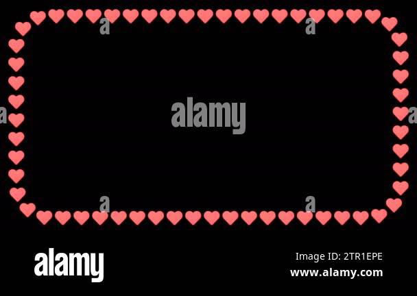 Lovely heart romantic pattern background with seamless loop animation ...