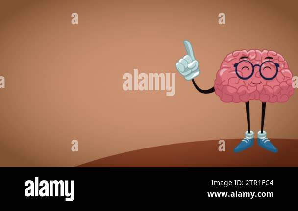 Funny brain cartoon HD animation Stock Video Footage - Alamy