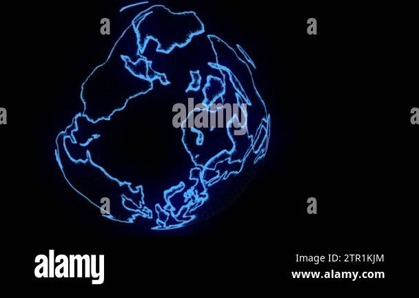 World map animation. Technology Stock Video Footage - Alamy
