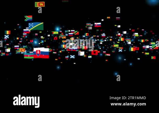 Flags of the World Stock Video Footage - Alamy