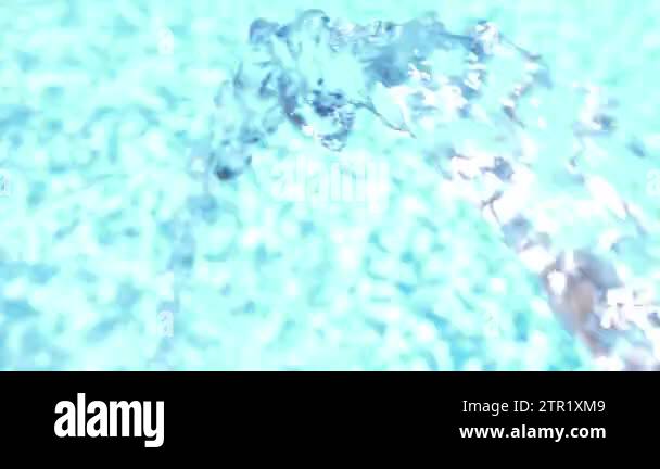Pool Water Background Loop. 4k, close-up. water flows into the pool ...