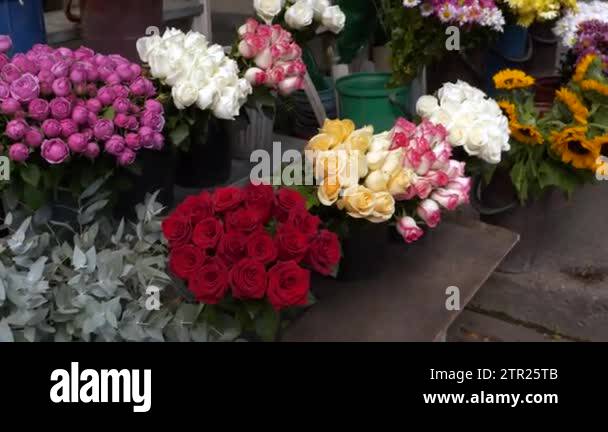 Flower stall open for business Stock Videos & Footage - HD and 4K Video ...