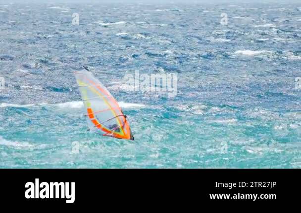 Windsurfing on waves blue Stock Videos & Footage - HD and 4K Video ...