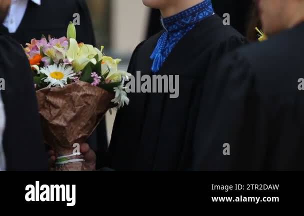 Graduate holding diploma flowers Stock Videos & Footage - HD and 4K ...
