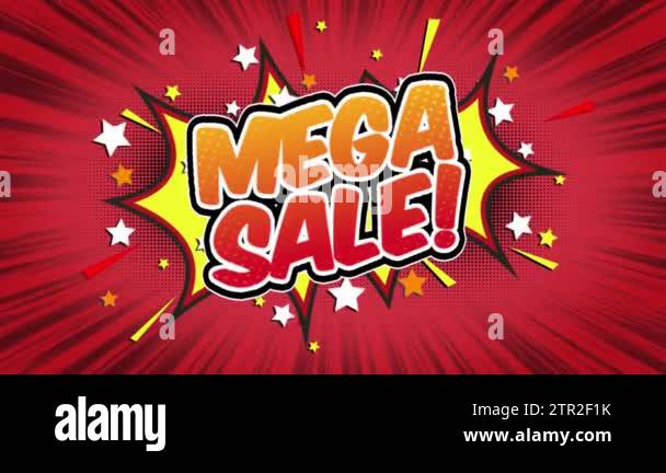 mega sale Word Retro Cartoon Comic Bubbles Popup Style Expressions ...