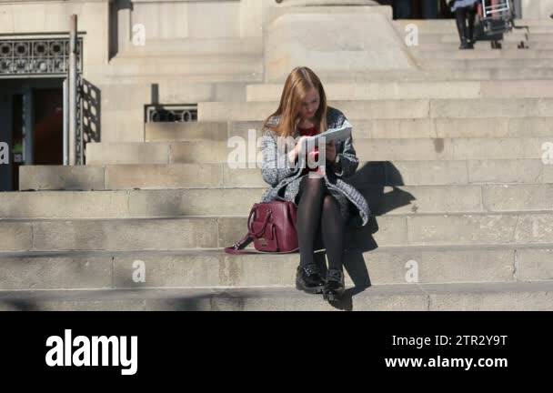Sitting seated staircase stairs steps Stock Videos & Footage - HD and ...