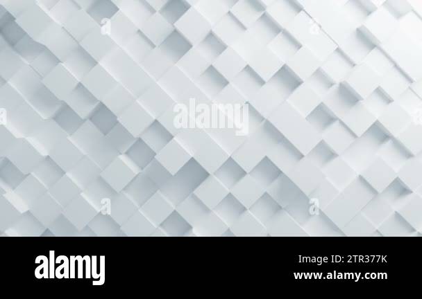 Beautiful White Boxes Morphing in Seamless 3d Animation. Abstract ...