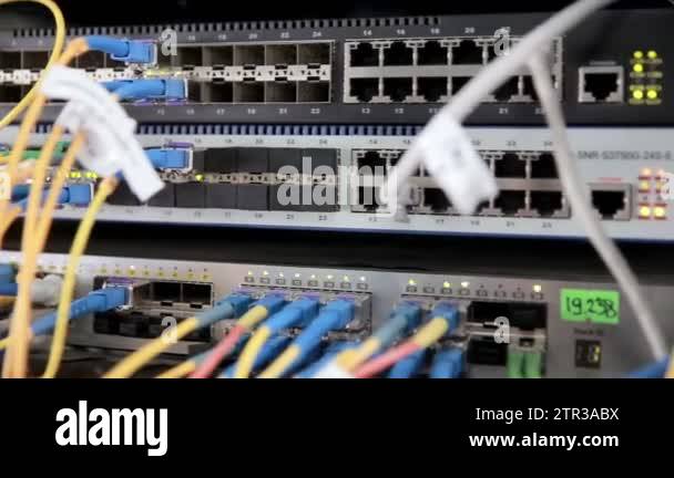 Wires inside Supercomputer. Render Farm Stock Video Footage - Alamy
