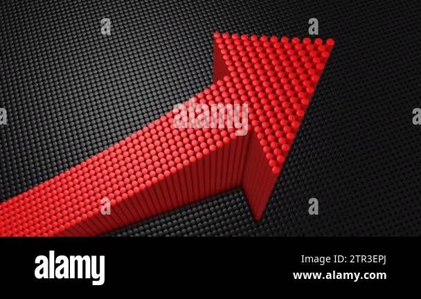 Cylinders Formed A Arrow. Black background, 3 in 1, created in 4K, 3d ...