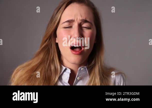 Young Woman Blowing Nose Sneezing Stock Videos And Footage Hd And 4k