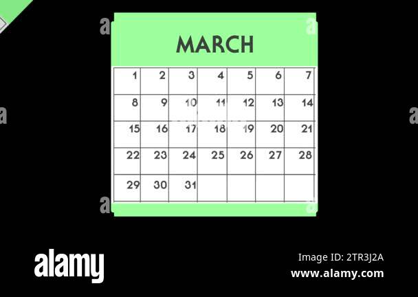 2D animated Calendar - December graphic Stock Video Footage - Alamy