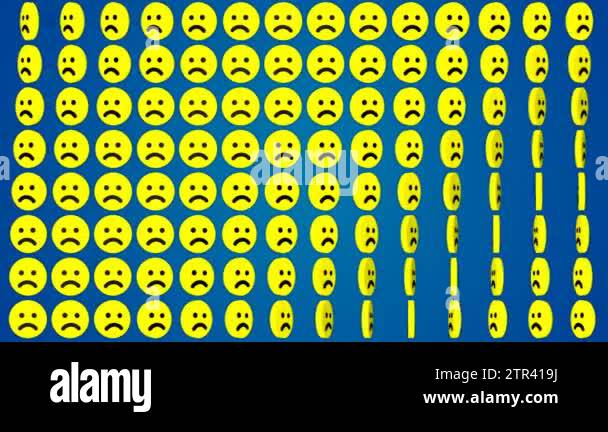 Sad smile emotion blue background Stock Videos & Footage - HD and 4K ...