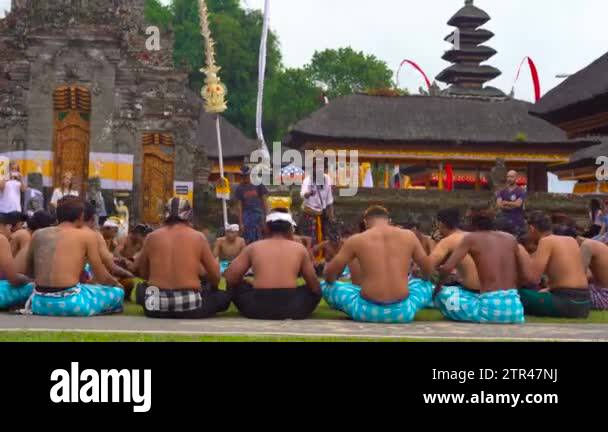Bali Indonesia - May 15, 2018: Traditional Balinese Kecak Dance at Pura ...