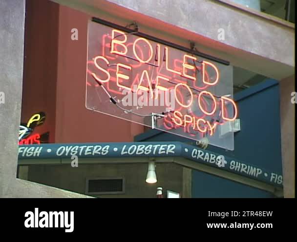 Seafood restaurant sign Stock Videos & Footage - HD and 4K Video Clips ...