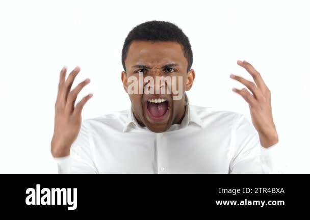 Angry Black Man Yelling Stock Video Footage - Alamy
