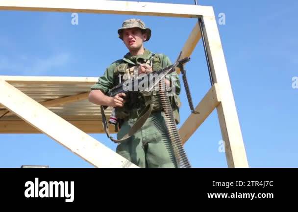Observation post machine gun Stock Videos & Footage - HD and 4K Video ...
