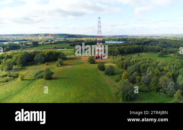 Structure overhead electricity transmission line Stock Videos & Footage ...