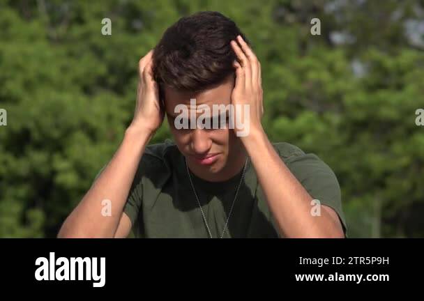 Sad Crying Male Hispanic Teenage Soldier Recruit Stock Video Footage ...