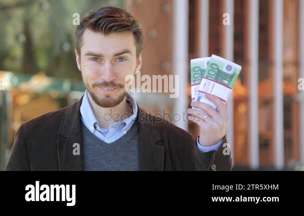 Man holding bundles banknotes Stock Videos & Footage - HD and 4K Video ...