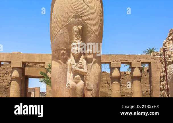 Statue pharaoh temple amun karnak Stock Videos & Footage - HD and 4K ...