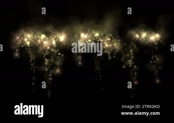 4k Abstract golden burn fire flames fireworks,falling stars particles ...