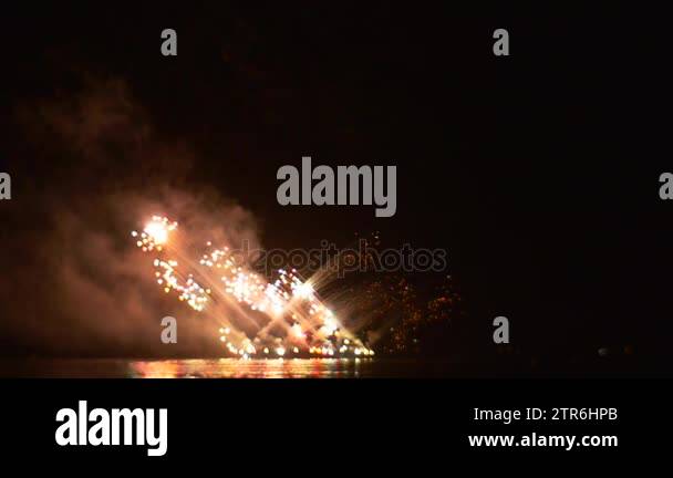 Fireworks Like an Ordnance Exploding on the Boat Explosion on the ...