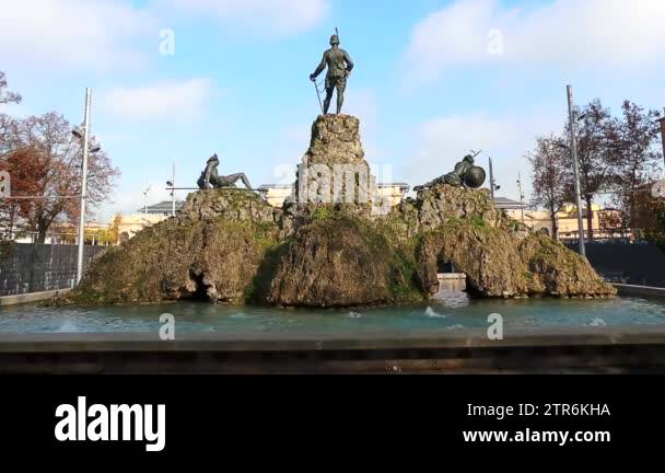 Monument to Vittorio Bottego in Parma, Italy. Vittorio Bottego was an ...