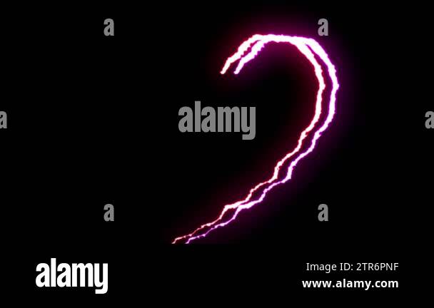 animated Lightning bolt flight on black background seamless loop ...